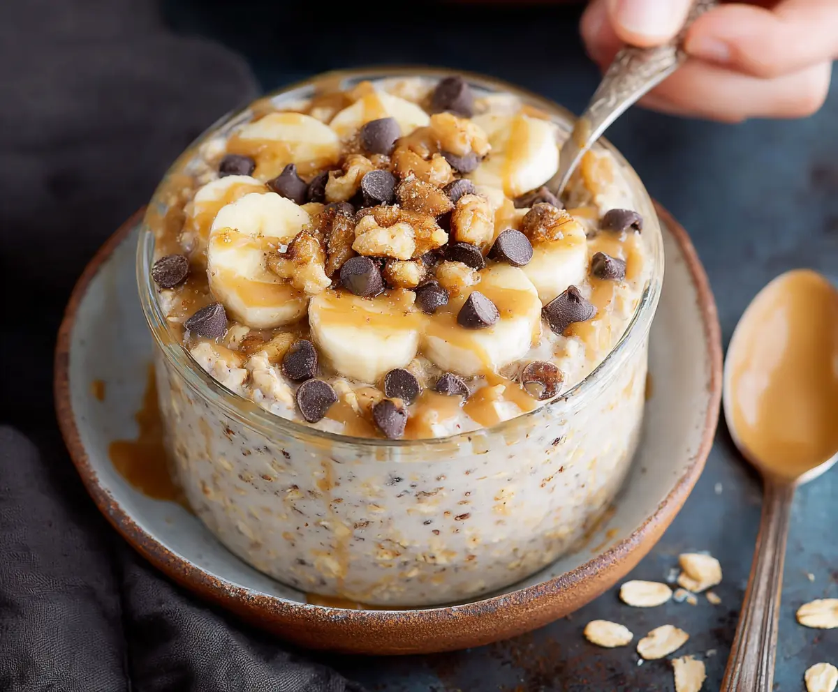 Chunky Monkey Overnight Oats Recipe | Easy & Delicious